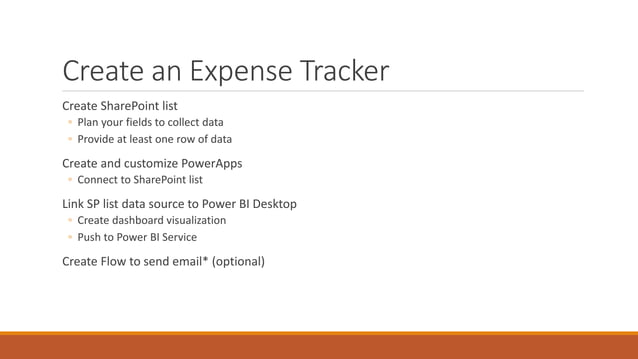 Automating Business Processes Create Expense Tracker using PowerApps and Power BI | PPT