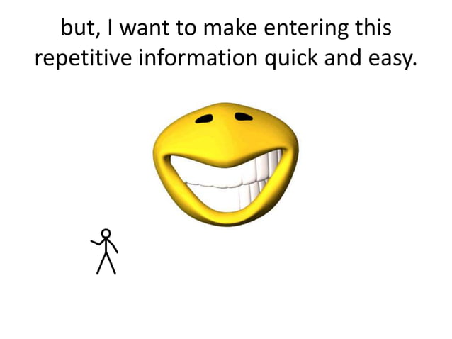 Automating data entry in excel | PPT Automating data entry in excel | PPT