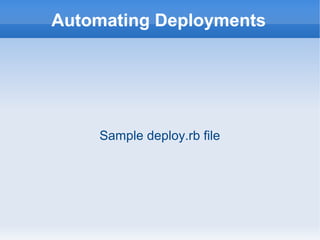 Automating Deployments | PPT | Free Download