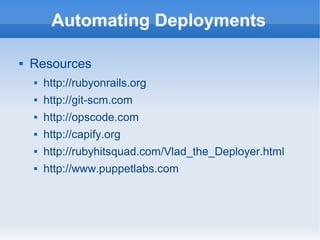 Automating Deployments | PPT | Free Download