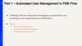 Automating FME Flow Usage Statistics and Administration | PDF