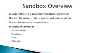 Automating Malware Analysis | PPT