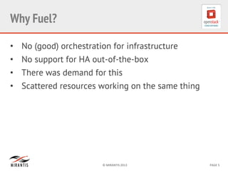 Automating OpenStack Deployment with Fuel | PPT
