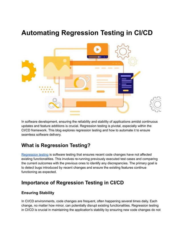 Automating Regression Testing in CI_CD.pdf | Web Development | Internet