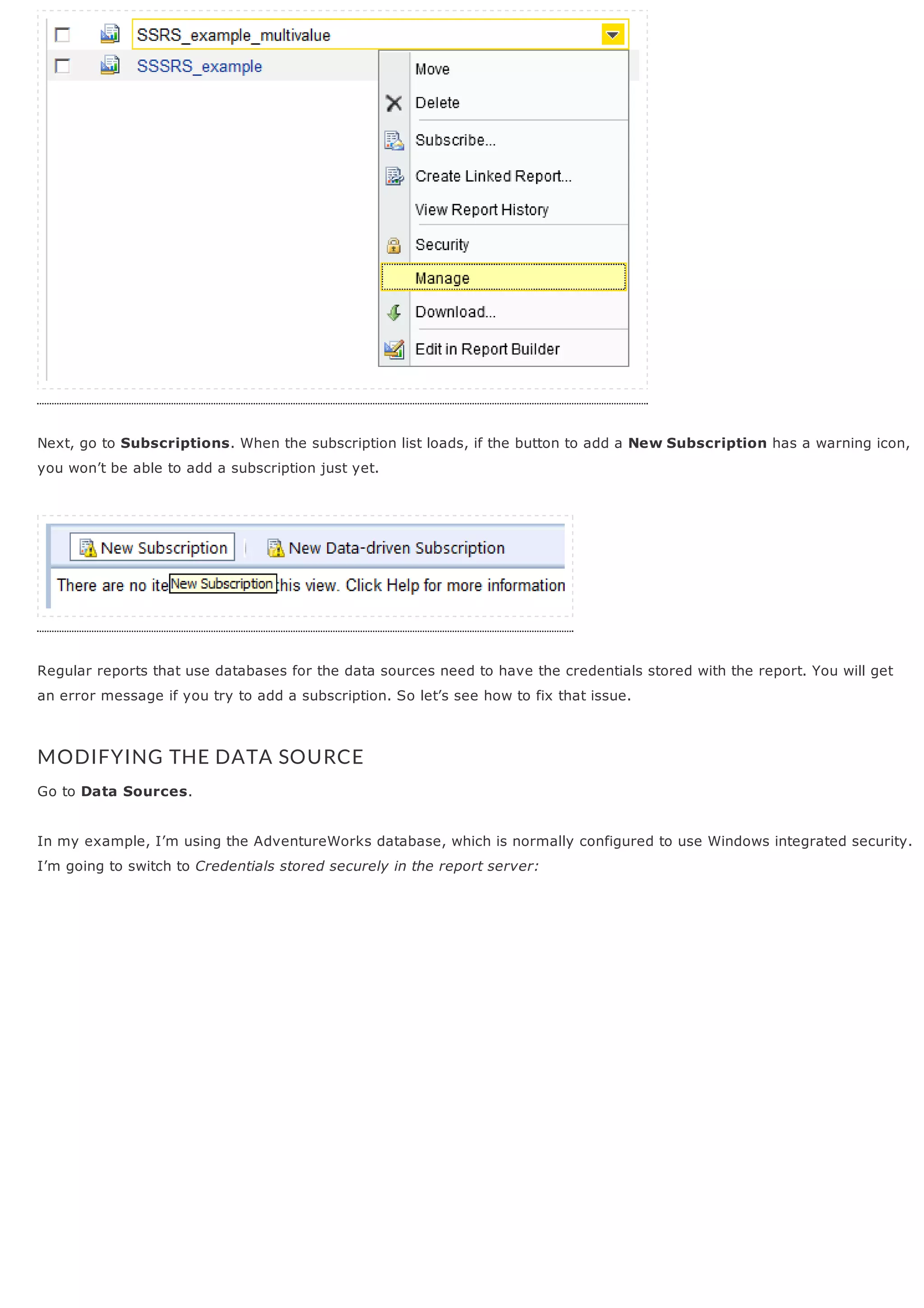 Automating reports with ssrs subscriptions | PDF