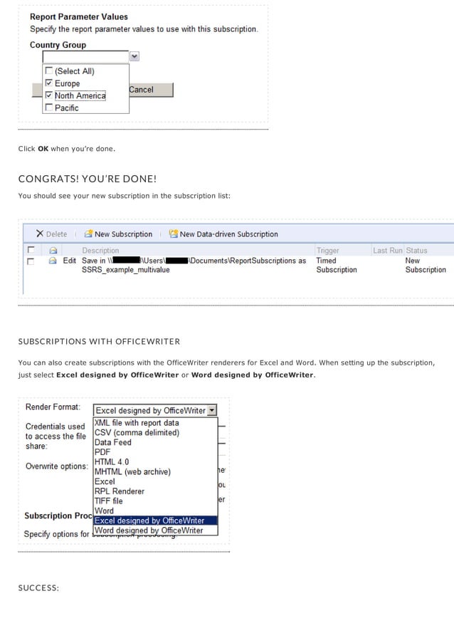 Automating reports with ssrs subscriptions | PDF