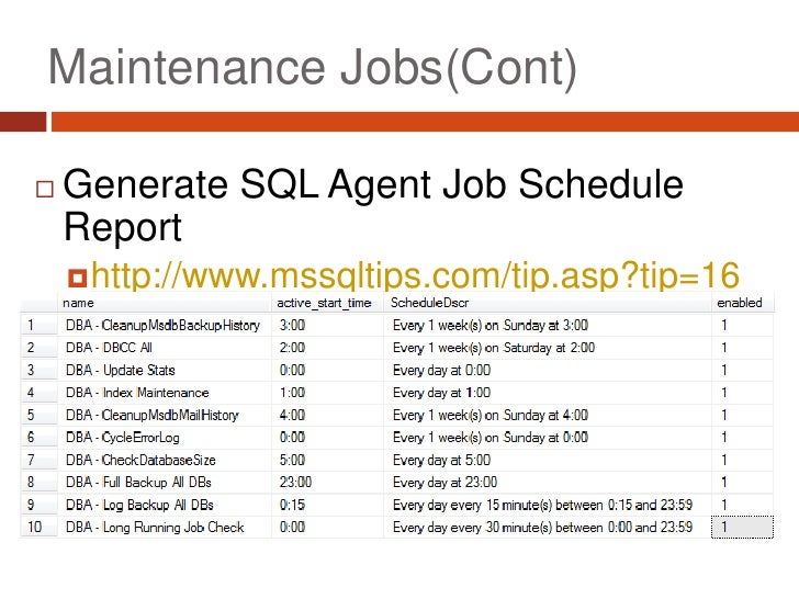 Automating Routine Maintenance