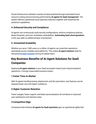Automating SaaS Cloud Operations with AI Agent | Bluebash | PDF