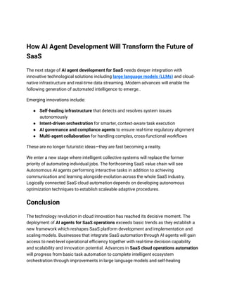 Automating SaaS Cloud Operations with AI Agent | Bluebash | PDF