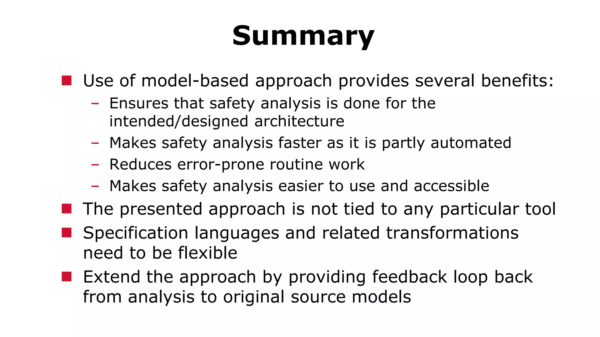 Automating safety engineering with model based techniques | PPT