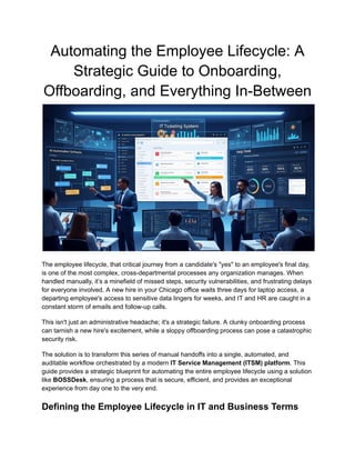 Automating the Employee Lifecycle: A Strategic Guide to Onboarding ...