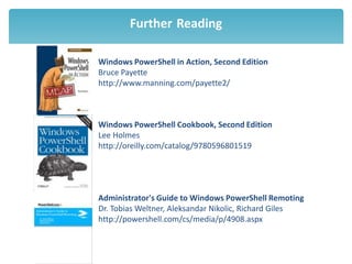 Automating Windows Server 2008 R2 Administration with Windows PowerShell | PPSX