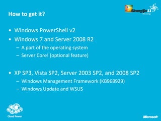 Automating Windows Server 2008 R2 Administration with Windows PowerShell | PPSX | Operating ...