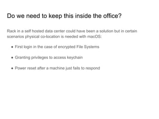 Automating your mac farm for iOS build and automation | PPT