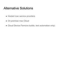 Automating your mac farm for iOS build and automation | PPT