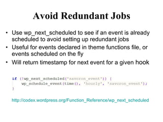 Automating your plugin with WP-Cron | PPT