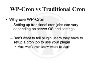 Automating your plugin with WP-Cron | PPT