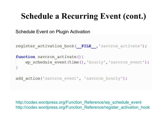 Automating your plugin with WP-Cron | PPT