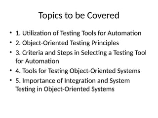 Framework of Test Automation in Software Testing | PPT