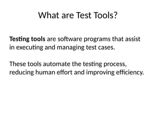 Framework of Test Automation in Software Testing | PPTX