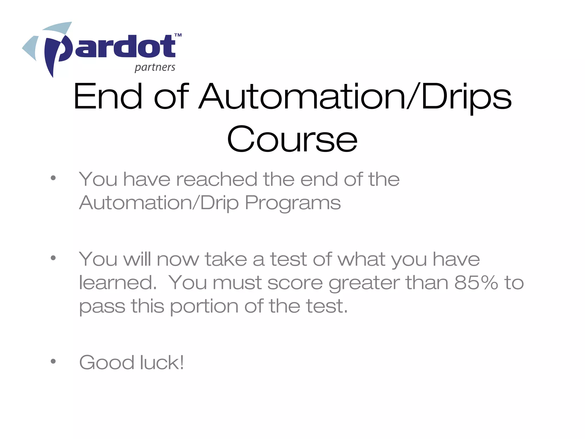 Automation Rules and Drip Programs | PPT