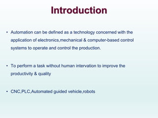 Automation in assembly line | PPTX