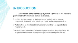 Automation in civil engineering , TECH | PPTX