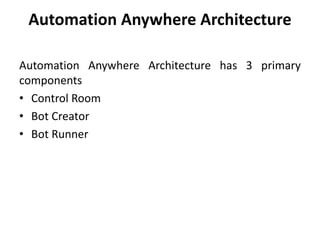 Automation anywhere | PPTX