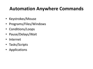 Automation anywhere | PPTX