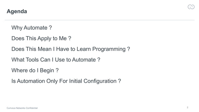Cumulus Networks: Automating Network Configuration | PPT