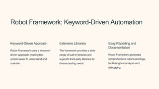 Streamline Your Testing: A Guide to Automation Testing Tools | PPT
