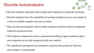 Automation in Biochemistry (Autoanalyzers) | PPTX