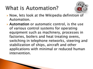 Automation | PPT