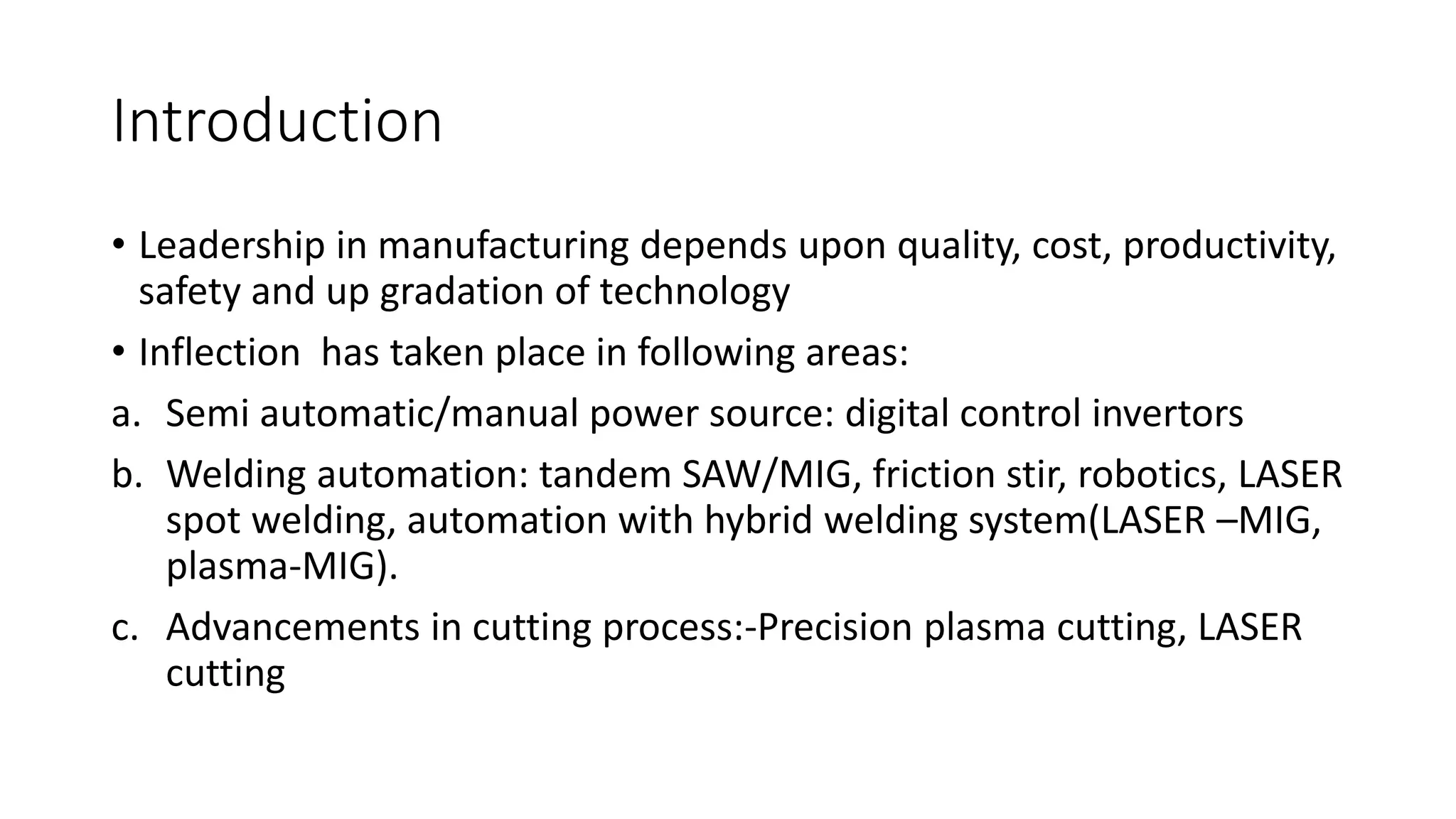 Automation and adaptive control in welding | PPTX