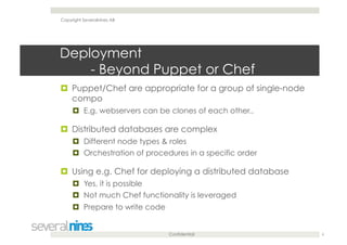 Automation and Management of Database Clusters MariaDB Roadshow 2014 | PPT