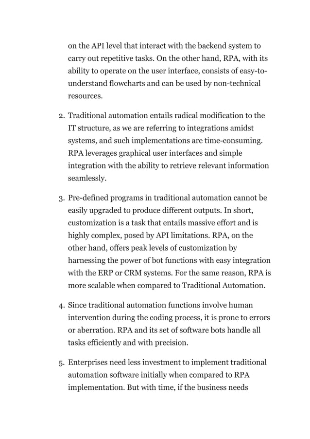 Automation and Robotic Process Automation (RPA): The Difference | PDF