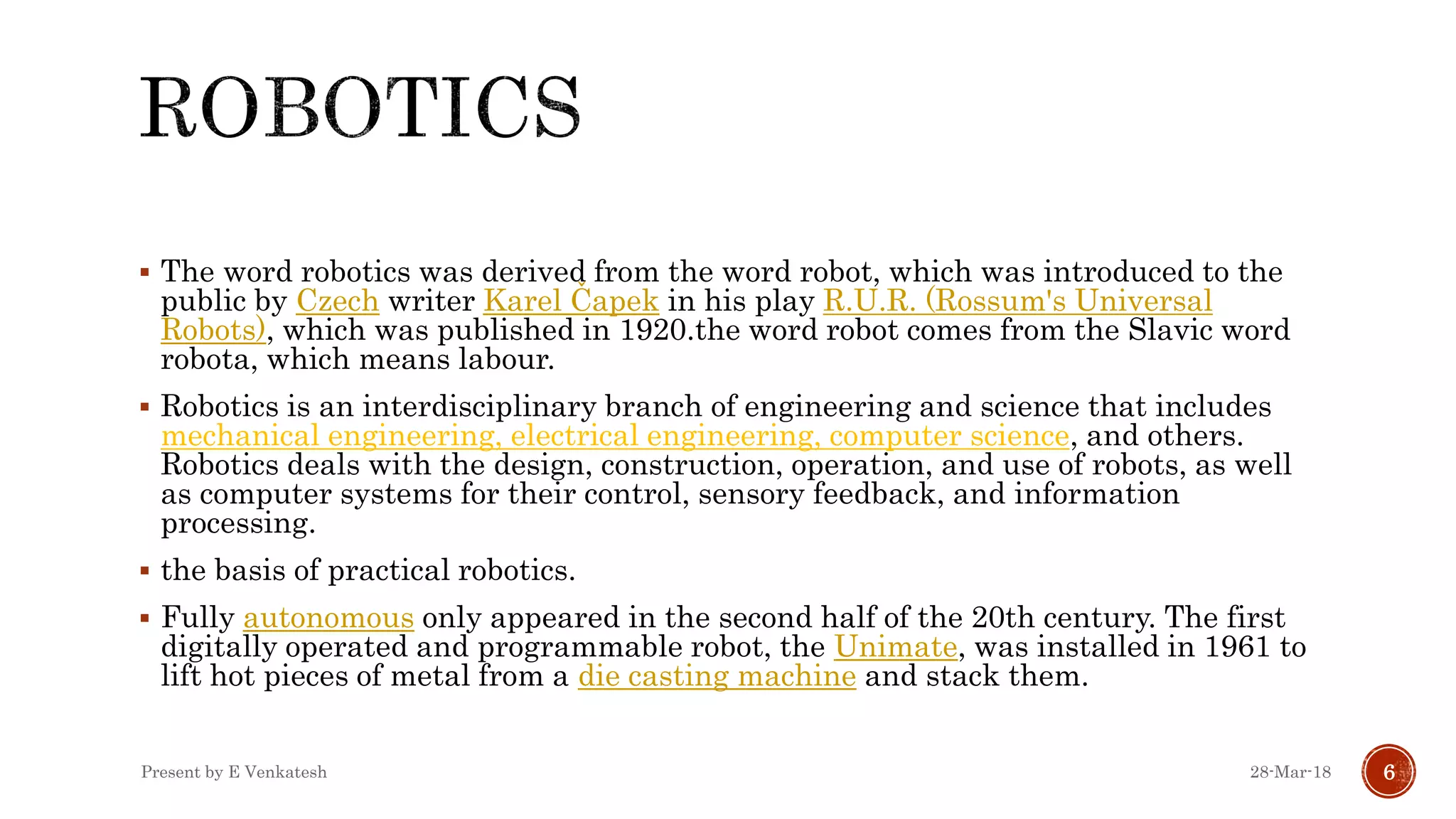 Automation and robotics in agriculture | PPTX
