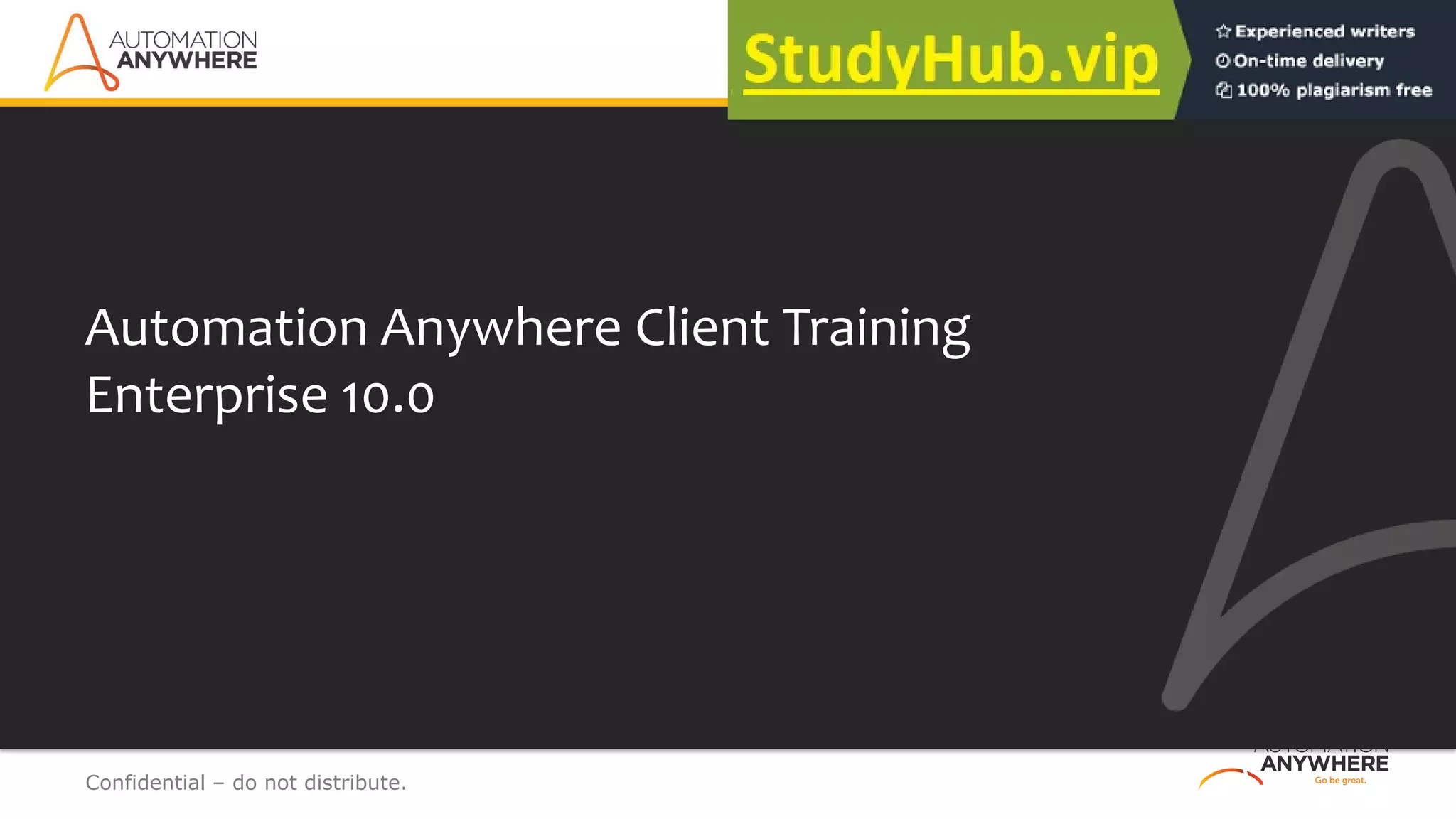 Automation Anywhere Training Deck | PDF