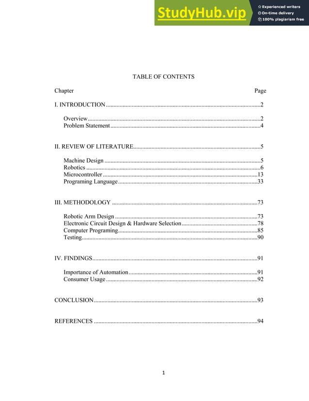 Automation A Robotic Arm (FYP) Thesis.pdf