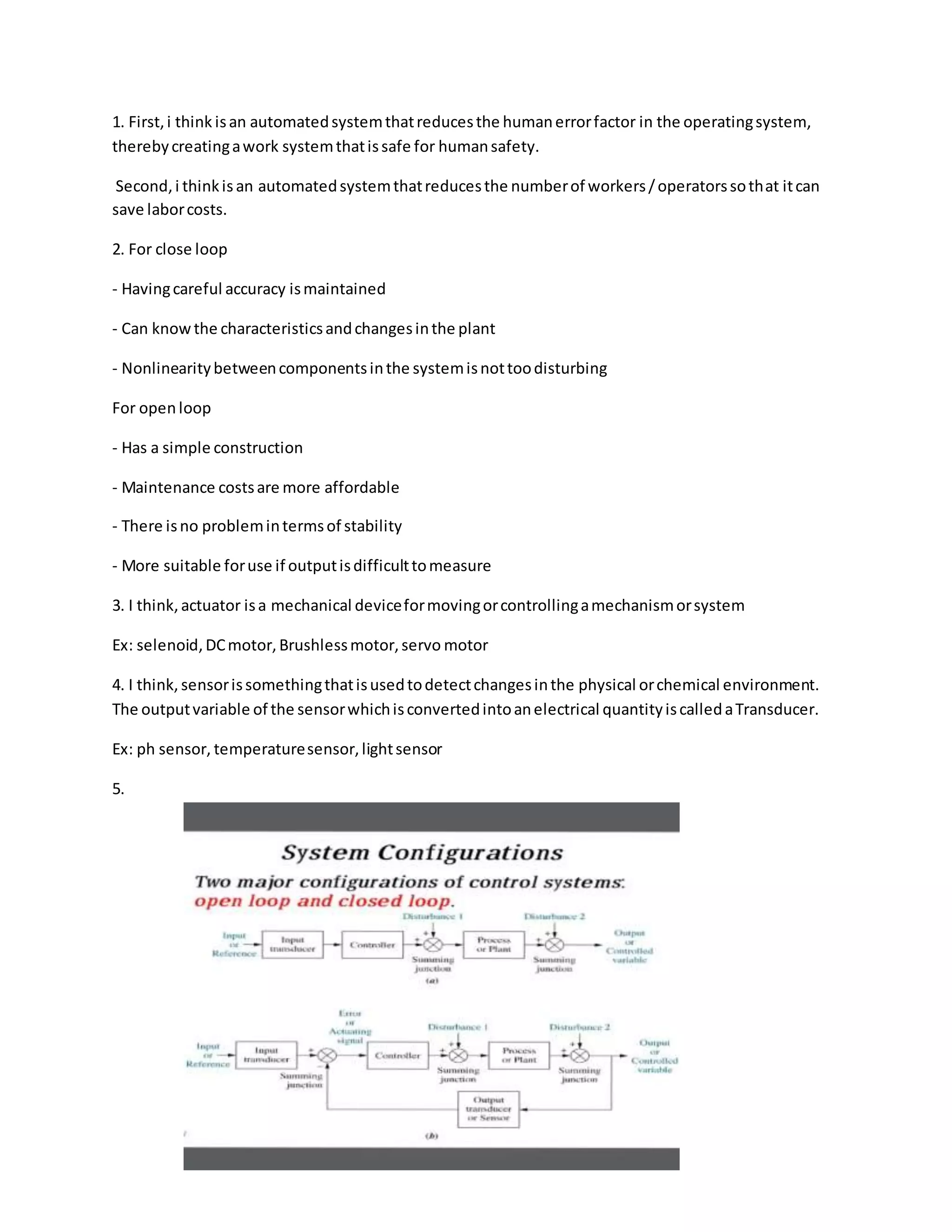 Automation control exercise | PDF