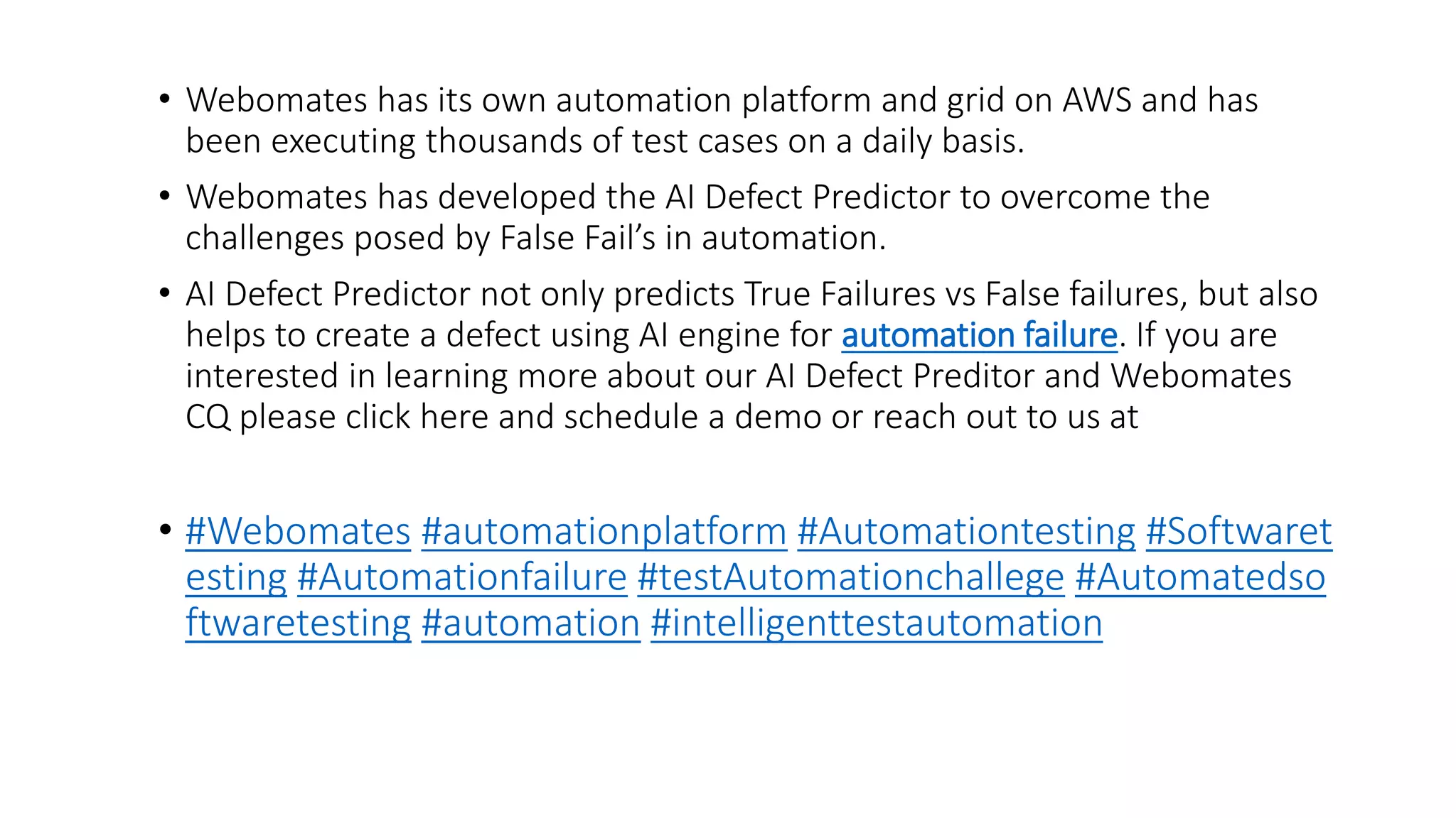 Automation failure | PPT