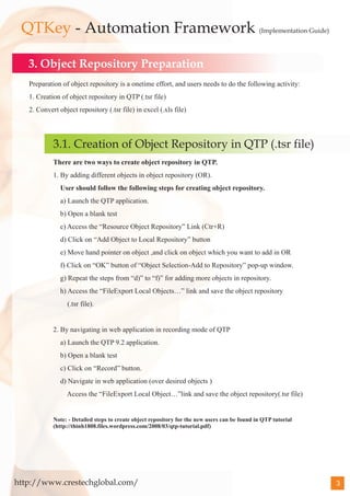 Automation framework123 | PDF