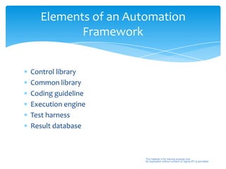 Automation framework design and implementation | PPT