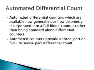 Automation in clinical hematology | PPTX | Blood Disorders | Diseases ...