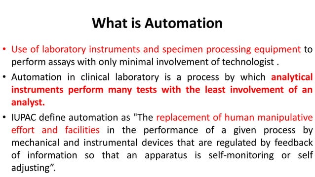 Automation in Clinical Biochemistry.pptx | Chemistry | Science