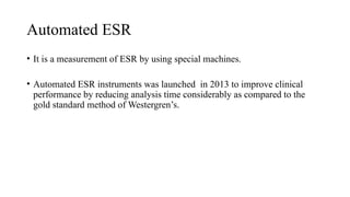 Automation in ESR and Urine analysis.pptx
