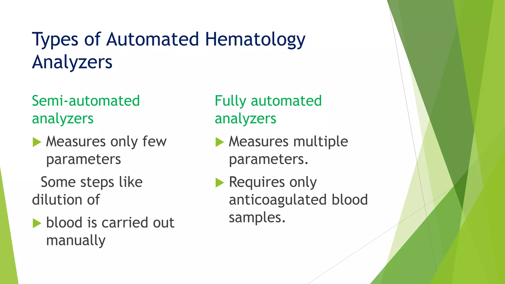 AUTOMATION IN HEMATOLOGY | PPTX