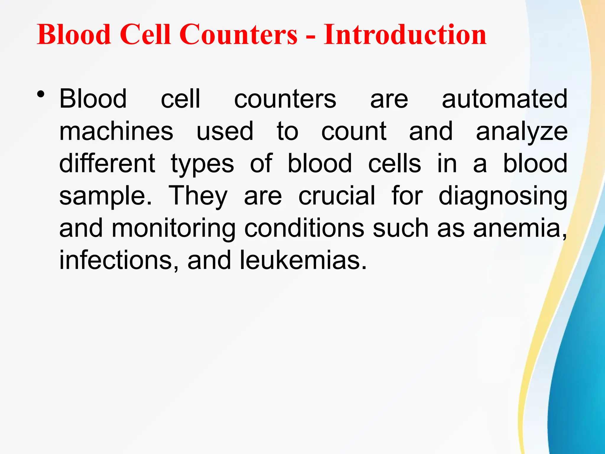 Basic Concept of Automation in Hematology pptx | PPTX