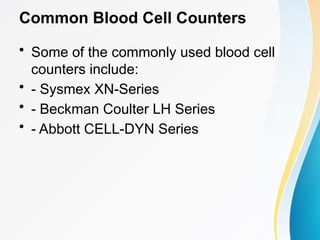 Basic Concept of Automation in Hematology pptx | PPTX