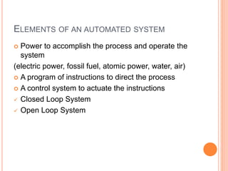 Automation in machining operations | PPTX